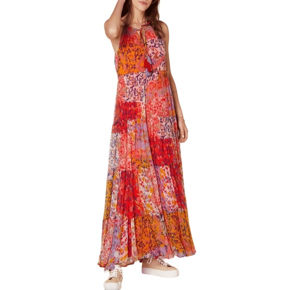 Anthropologie | Dresses | Anthropologie Raga Patchwork Maxi Dress Boho Strappy Maxi Dress | Poshmark